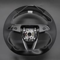 China Customized High Quality PU Leather Steering Cover For Tesla Model 3 2023 2024 for sale