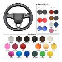 China Customized High Quality PU Leather Steering Cover For Tesla Model 3 2023 2024 for sale