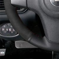 China Custom Hand Stitching Suede Leather Steering Wheel Cover for Chevrolet Niva Vuaxhall Corsa D 2010 2015 for sale