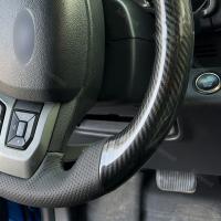 China Customized Available Durable Leather Suede Hand Sewing Steering Wheel Cover for Ford F150 F-250 (Raptor) 2015 2016 2017 2018 for sale