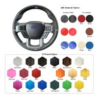 China Customized Available Durable Leather Suede Hand Sewing Steering Wheel Cover for Ford F150 F-250 (Raptor) 2015 2016 2017 2018 for sale