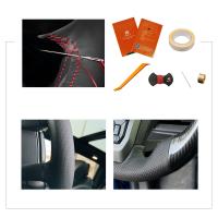 China Customized Available Durable Leather Suede Hand Sewing Steering Wheel Cover for Ford F150 F-250 (Raptor) 2015 2016 2017 2018 for sale