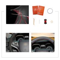 China Custom Black Suede Artificial PU Leather Steering Wheel Cover for Chevrolet Malibu Camaro Volt 2011 2012 2013 2014 2015 for sale