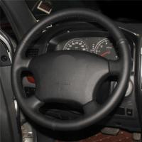 China Hand Sewing Genuine Leather Steering Wheel Cover for Toyota Land Cruiser Prado 120 Tacoma 4Runner Hilux Highlander Sequoia for sale
