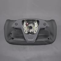 China Custom Hand Stitching Black Leather Steering Wheel Cover for Tesla Model S X 2021 2022 2023 for sale