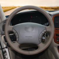 China Coffee Custom Steering Wheel Cover for Toyota Land Cruiser Prado 120 2004 2005 2006 2007 2008 2009 Tacoma 2010 2011 4Runner 2003 for sale