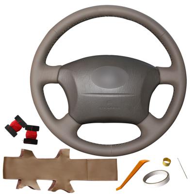 China Custom Coffee PU Steering Wheel Cover for Toyota Hilux 2009 2010 2011 Highlander 2004 2005 2006 2007 Tundra Sequoia Sienna 2003 for sale