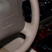 China Custom Coffee PU Steering Wheel Cover for Toyota Hilux 2009 2010 2011 Highlander 2004 2005 2006 2007 Tundra Sequoia Sienna 2003 for sale