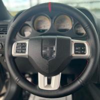 China Hand Stitch Black PU Leather Steering Wheel Cover for Dodge Charger Grand Caravan Journey Avenger Durango Challenger for sale