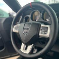 China Hand Stitch Black PU Leather Steering Wheel Cover for Dodge Charger Grand Caravan Journey Avenger Durango Challenger for sale