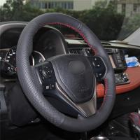 China Hand Stitched Custom Artificial Leather Steering Wheel Cover for Toyota RAV4 Corolla iM Auris 2014 2015 2016 2017 2018 2019 for sale