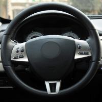 China Black Leather Steering Wheel Cover for Jaguar Sportbrake 2008 2009 2010 2011 2012 2015 E-Pace F-Pace XE XF 2008-2017 2018 2019 for sale