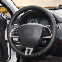China Black Leather Steering Wheel Cover for Jaguar Sportbrake 2008 2009 2010 2011 2012 2015 E-Pace F-Pace XE XF 2008-2017 2018 2019 for sale