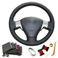 China Hand Sewing Artificial Leather Custom Steering Wheel Cover for Toyota Corolla Matrix Auris 2007 2008 2009 2010 2011 2012 2013 for sale