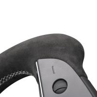 China Customized Available Durable Soft Fluffy Black suede Hand Sewing Steering Wheel Cover Wrap for for Tesla Model S X 2022-2023 for sale
