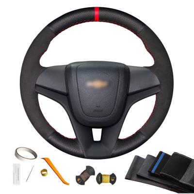 China Hand Stitching Suede PU Artificial Leather Steering Wheel Cover for Chevrolet Cruze Aveo Orlando 2009 2010 2011 2012 2013 2014 for sale