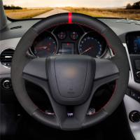 China Hand Stitching Suede PU Artificial Leather Steering Wheel Cover for Chevrolet Cruze Aveo Orlando 2009 2010 2011 2012 2013 2014 for sale