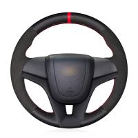 China Hand Stitching Suede PU Artificial Leather Steering Wheel Cover for Chevrolet Cruze Aveo Orlando 2009 2010 2011 2012 2013 2014 for sale