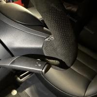 China Customized Available High Quality Durable Soft Athsuede Hand Sewing Steering Wheel Cover Wrap for Tesla model 3 for sale