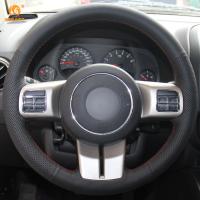 China Steering Wheel Cover for Jeep Compass Grand Cherokee Wrangler Patriot 2012 2013 2014 for sale