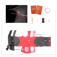 China Custom Hand Stitching Matte Carbon Red Suede Steering Wheel Cover for Dodge Challenger Charger Durango 2015-2021 for sale