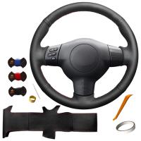 China Auto Custom Black PU Leather Steering Wheel Cover For Toyota Corolla 2004 2005 2006 Caldina 2002 2003 2004 2005 2006 2007 for sale