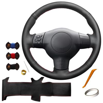 China Auto Custom Black PU Leather Steering Wheel Cover For Toyota Corolla 2004 2005 2006 Caldina 2002 2003 2004 2005 2006 2007 for sale