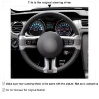China Wholesale Fashion Custom Matte Carbon fiber Hand Sewing Steering Wheel Cover For Ford Mustang 2009 2010 2011 2012 20132014 for sale