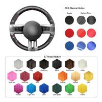 China Wholesale Fashion Custom Matte Carbon fiber Hand Sewing Steering Wheel Cover For Ford Mustang 2009 2010 2011 2012 20132014 for sale