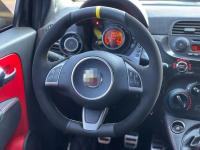 China Custom Hand Sewing Black Leather Suede Steering Wheel Cover for Fiat Abarth 500 500C 595 595C GQ S 500C S Linea 2009 2016 for sale