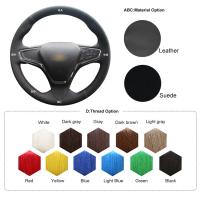 China Car Interior Accessories Genuine Leather Black Custom DIY Steering Wheel Cover For Chevrolet Cruze 2015 Volt 2016 2017 for sale