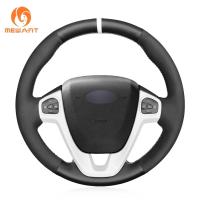 China New Arrival Custom Black Suede Car Steering Wheel Covers for Ford Fiesta (US) 2011 2012 2013 2014 2015 2016 2017 2018-2019 for sale