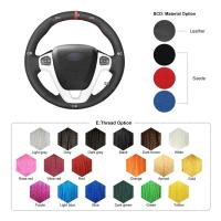 China New Arrival Custom Black Suede Car Steering Wheel Covers for Ford Fiesta (US) 2011 2012 2013 2014 2015 2016 2017 2018-2019 for sale