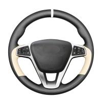 China MEWANT Auto Parts For Lada Vesta 2015-2020 / Xray 2015-2020 Car Hand Stitching Genuine Leather Steering Wheel Cover Logo Custom for sale