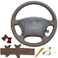 China Sewing Auto Leather Steering Wheel Wrap For Toyota Highlander 2004 2005 2006 2007 Tacoma 2005 2006 2007 2008 2009 2010 2011 for sale