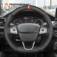 China DIY Car Custom Steering Wheel Cover For Ford Focus/Fiesta/ Puma ST ST-LINE/Escape/Transit/F-150/Mustang/Taurus/Edge/Mondeo/C-Max for sale