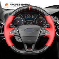 China DIY Car Custom Steering Wheel Cover For Ford Focus/Fiesta/ Puma ST ST-LINE/Escape/Transit/F-150/Mustang/Taurus/Edge/Mondeo/C-Max for sale