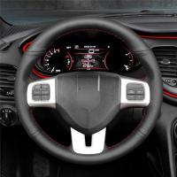 China Hand Stitching Carbon Soft Suede Steering Wheel Cover for Dodge SRT Challenger Charger Durango Dart Jeep Cherokee Trackhawk for sale
