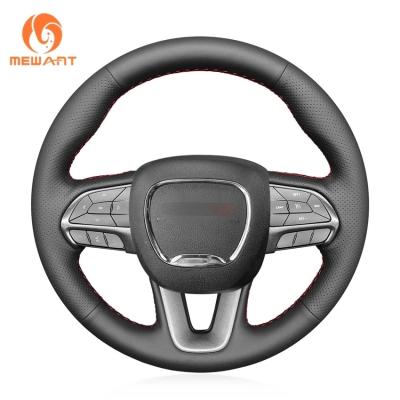 China Car Accessories Custom Steering Wheel Cover with Needles For Dodge Challenger Charger 2015 2016 2017 2018 2019 2020 2021 for sale