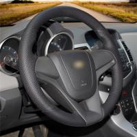 China Car Accessories Black Artificial Leather Black DIY Steering Wheel Cover For Chevrolet Orlando 2010 2011 2012 2013 2014 2015 for sale