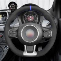 China MEWANT New Design Fashion For Abarth 595 595C 695 695C Fiat 500 500C D Type Suede Universal Steering Wheel Cover New 2pc MOQ for sale
