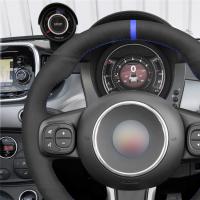 China MEWANT New Design Fashion For Abarth 595 595C 695 695C Fiat 500 500C D Type Suede Universal Steering Wheel Cover New 2pc MOQ for sale