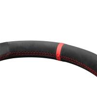 China Mewant vegan suede plus leather plus carbon fiber steering wheel cover for Holden Commodore  Astra Calais 2018-2020 car interior for sale