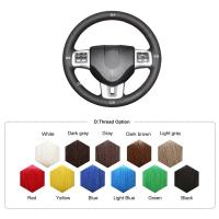 China Car Accessories Custom Hand Sewing Steering Wheel Cover with Needles for Dodge Dart 2013 2014 2015 2016 for sale