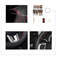 China Car Accessories Custom Hand Sewing Steering Wheel Cover with Needles for Dodge Dart 2013 2014 2015 2016 for sale