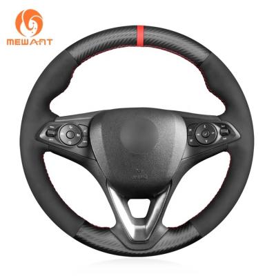 China Mewant carbon fiber plus vegan suede steering wheel cover for Holden Commodore  Astra Calais 2018-2020 car interior accessories for sale