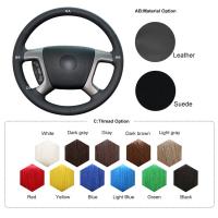 China Hand Sewing DIY Artificial Leather Steering Wheel Cover For Chevrolet Silverado GMC Sierra 2007 2008 2009 2010 2011 2012 2013 for sale