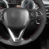 China Mewant carbon fiber plus vegan suede steering wheel cover for Holden Commodore  Astra Calais 2018-2020 car interior accessories for sale