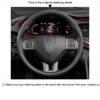 China Car Accessory Popular Customize Hand Sewing Steering Wheel Cover For  Dodge Grand Caravan Journey  Avenger Durango Charger for sale