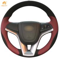 China Black DIY Suede Leather Steering Wheel Cover for Chevrolet Cruze Chevrolet Aveo for sale